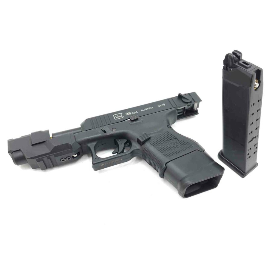 DOUBLE BELL Glock 26 Gas Powered Gel Blaster 724 (Black)